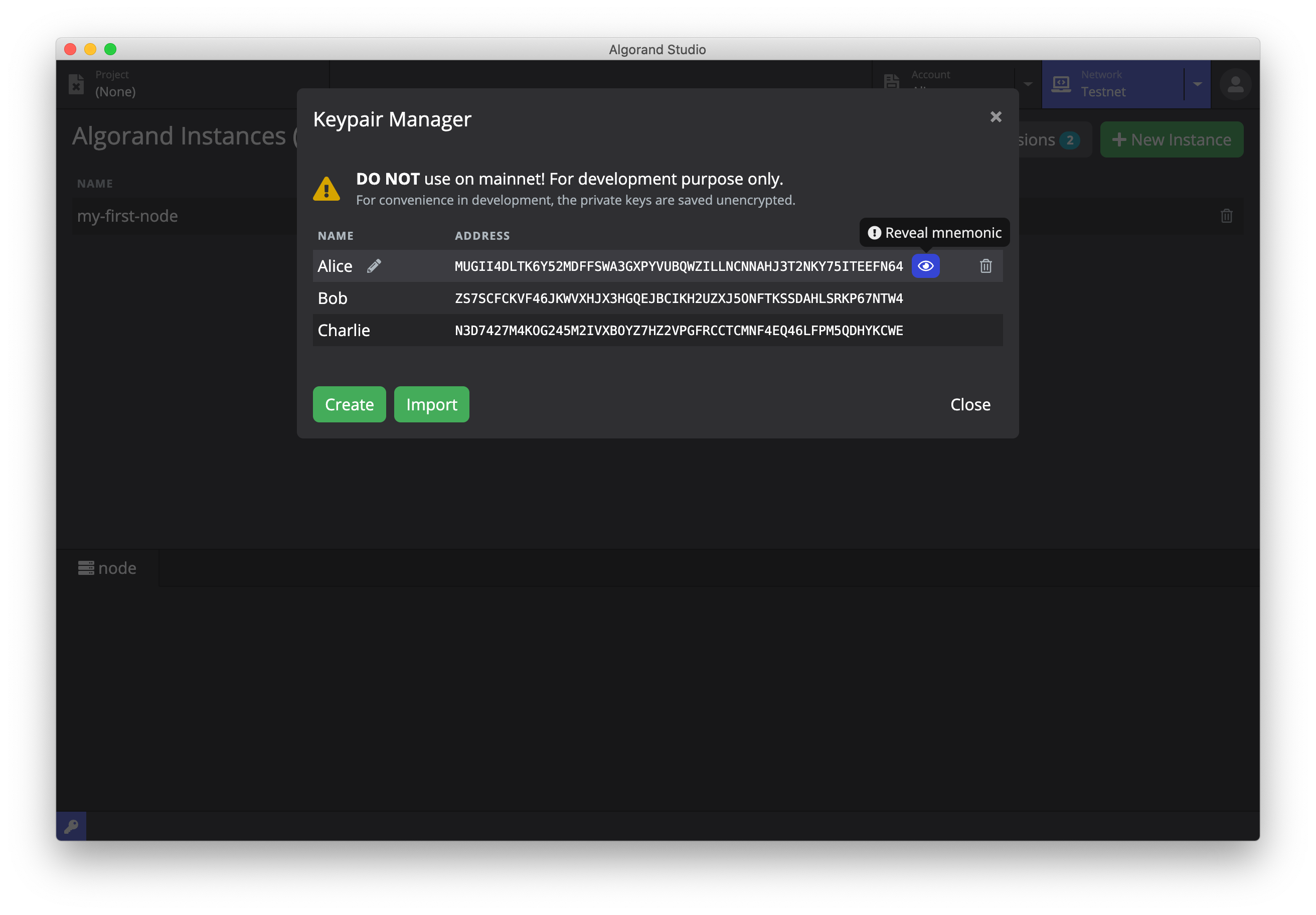 Algorand Studio | Tutorial 1: Basic Features | Algorand Developer Portal
